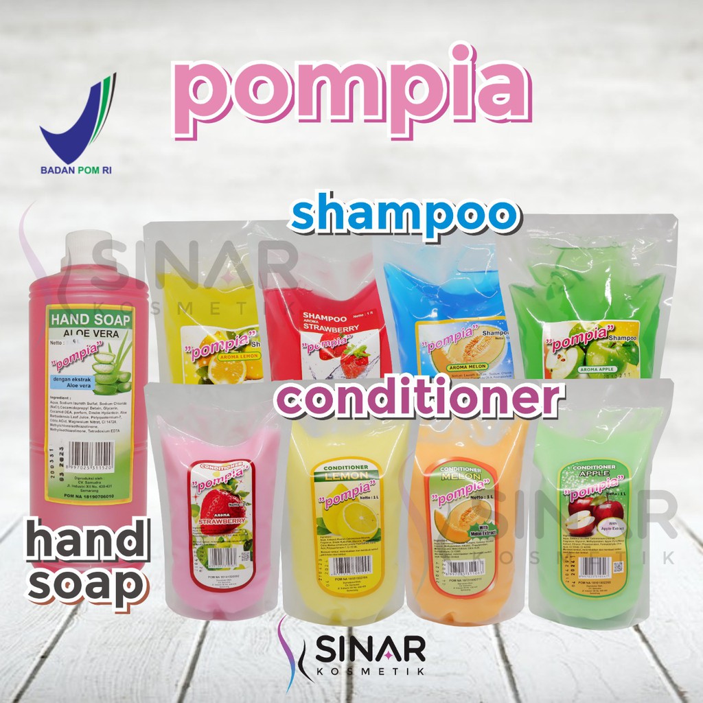 Jual POMPIA / AMIGLEN Hair Mask / Creambath / Shampoo Conditioner Refill / Hand Soap Botol 1 ...