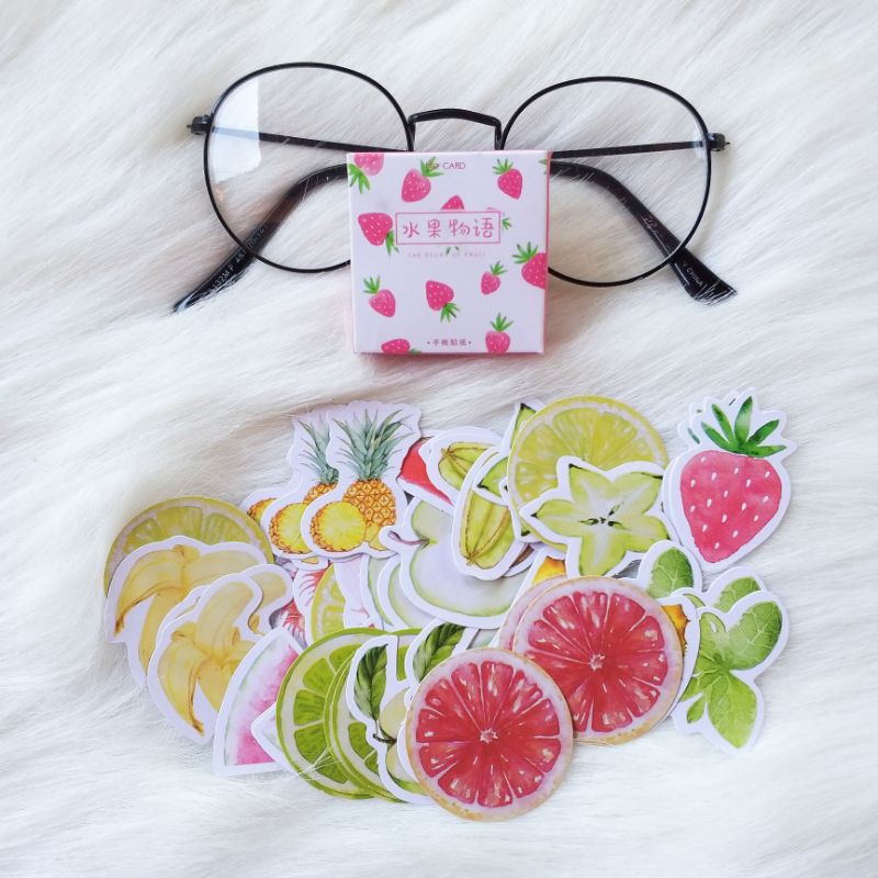 Jual Sticker Cute Fruit Buah-buahan lucu Kawaii untuk Scrapbook ...