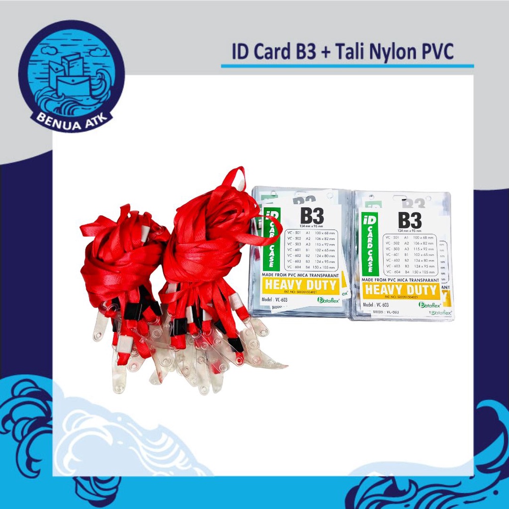 Jual Bundling ID Card B3 + Tali ID Nylon Soft PVC Dataflex [NYLKSFP ...