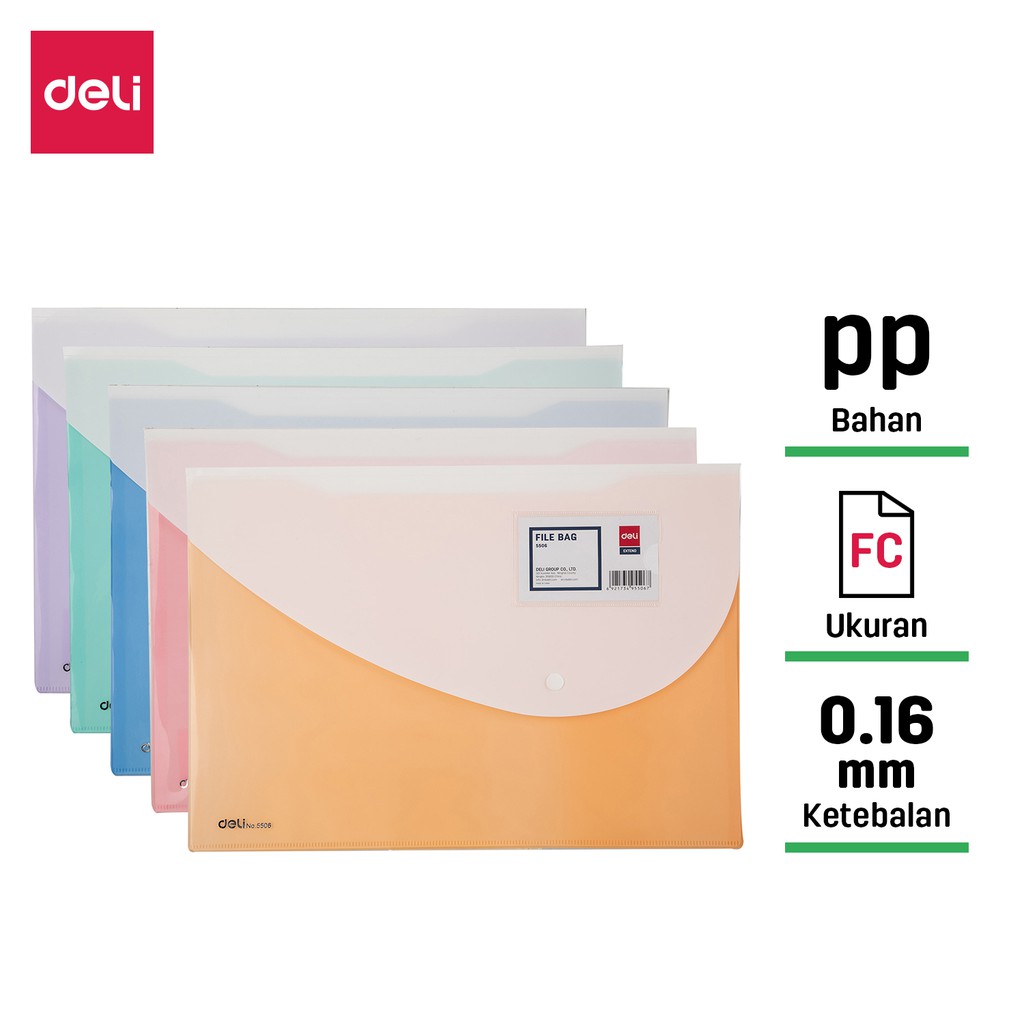 Jual Deli File Bag Tempat file Sistem pembuka & penutup yang mudah ...