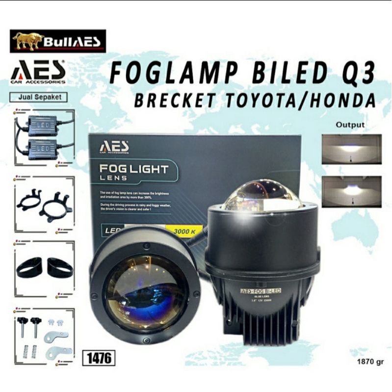 Jual Foglamp Biled AES Q3 Hi Loo 45 Watt Merk AES / Biled Foglamp 3.0 ...