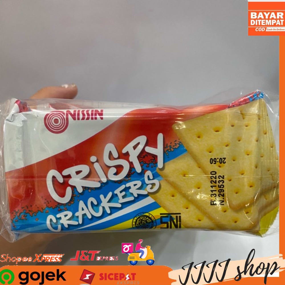 Jual Nissin Crispy Crackers Snack Biskuit kemasan pack isi 10 pcs ...