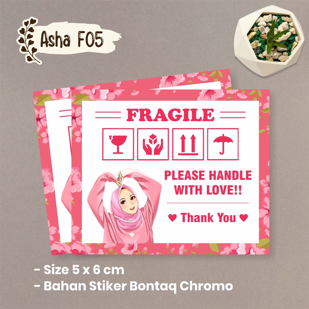 Jual STIKER FRAGILE LUCU MURAH JANGAN DIBANTING ASHA F05 [100 PCS ...