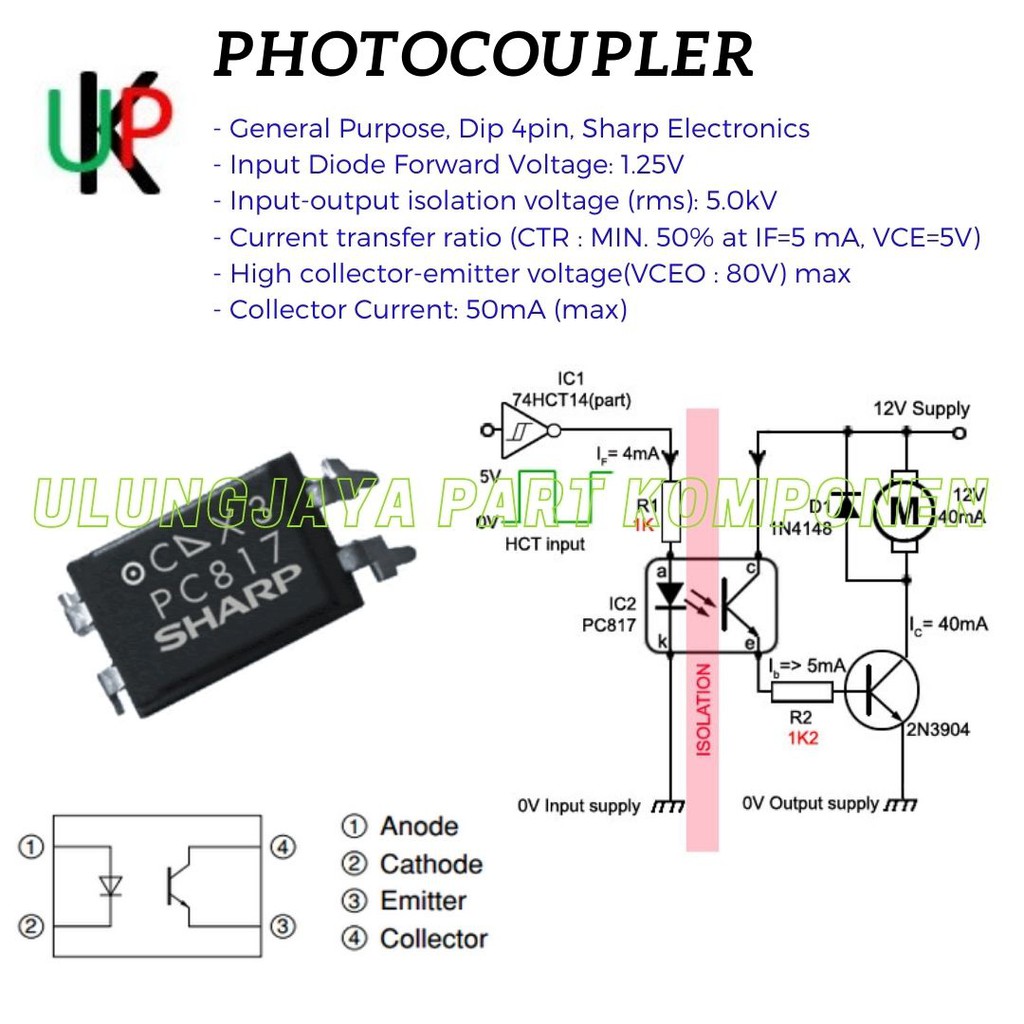 Jual photocoupler optocoupler pc817 sharp | Shopee Indonesia