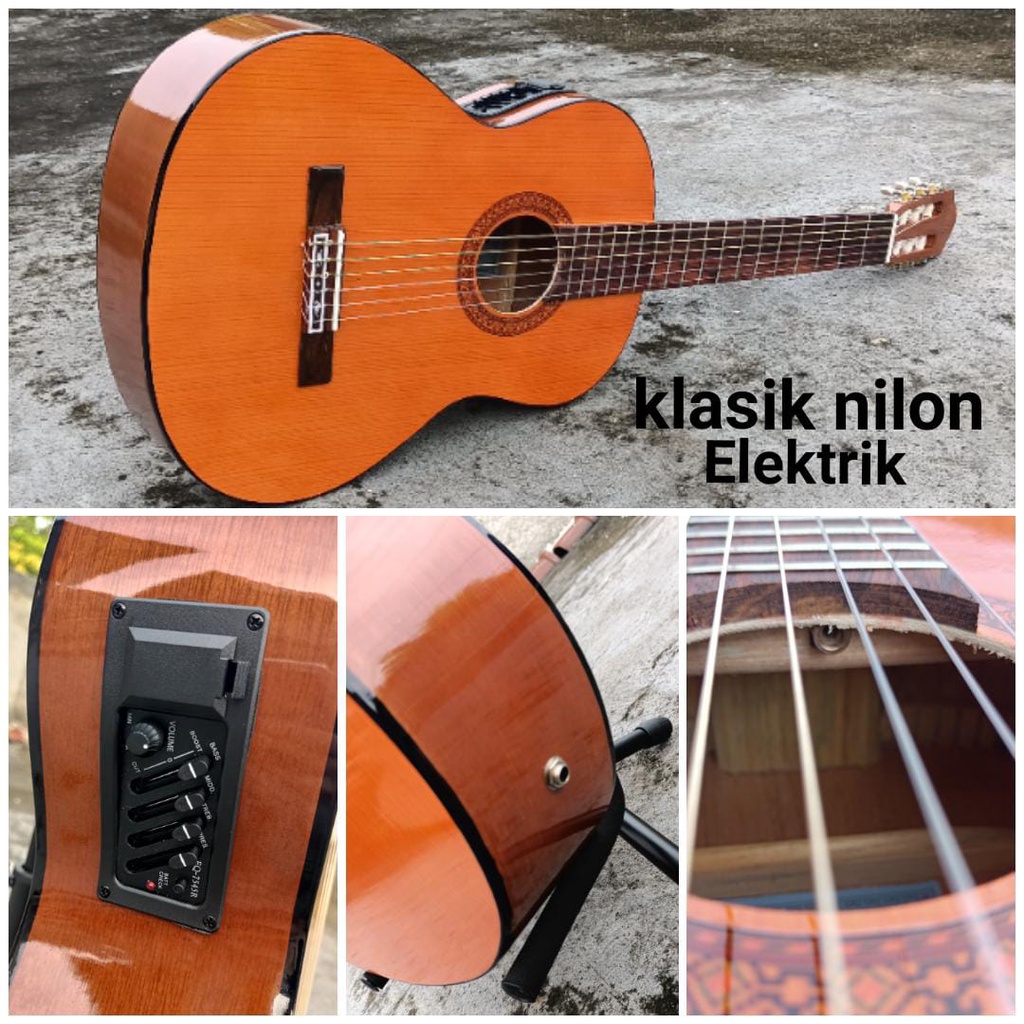 Jual Gitar akustik klasik nylon elektrik murah berkualitas premium hight quality | Shopee Indonesia