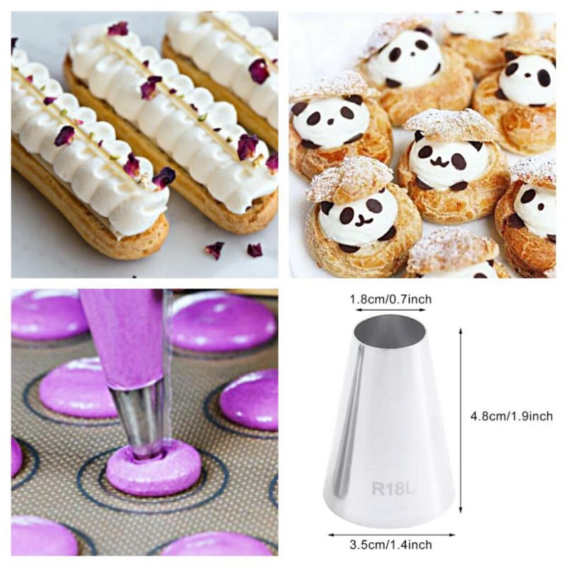 Jual Spuit bulat besar R18L ukuran jumbo cetakan spuit macaron eclair ...