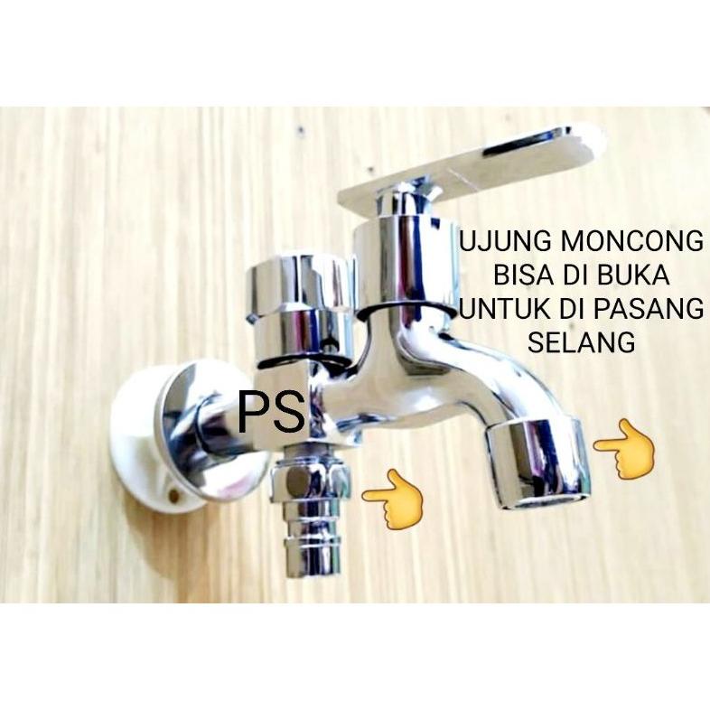Jual Kran Cabang Engkol Keran Shower Cabang 2 Double Kamar Mandi 2 Way 2 Keran Tembok Wall Tap ...