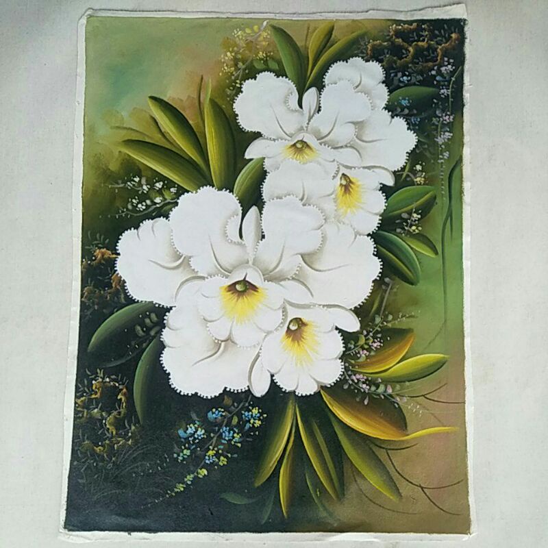 Jual Lukisan Kanvas Bunga Anggrek Lukisan Tangan 60 x 80 cm | Shopee ...