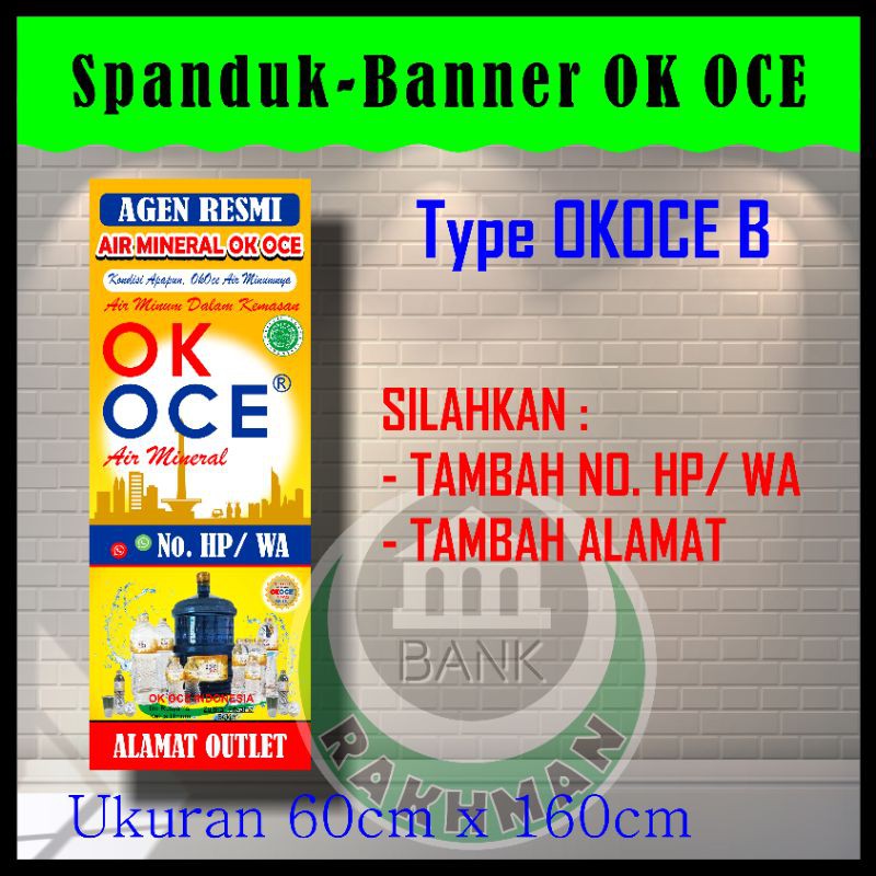 Jual SPANDUK BANNER OKE OCE UKURAN 60CM X 160CM | Shopee Indonesia