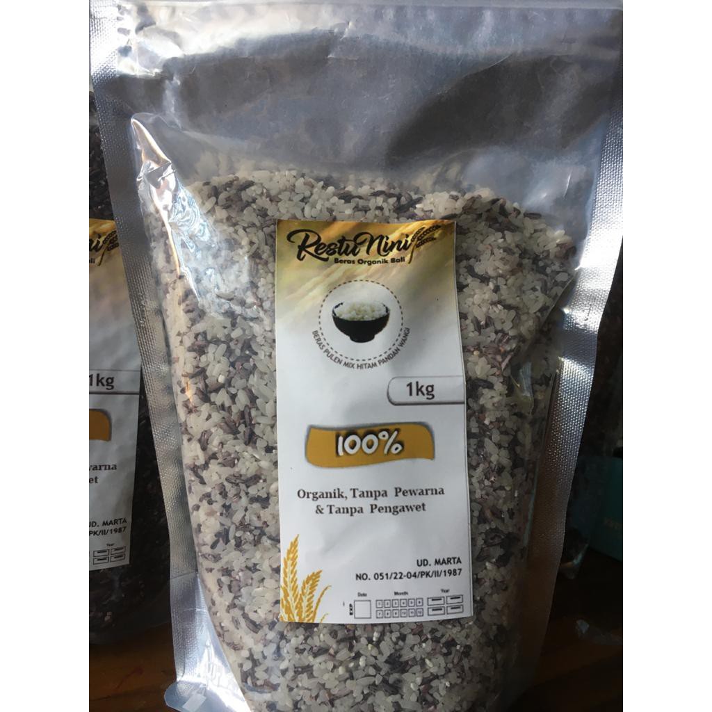 Jual Beras MIX (Hitam + Pandan Wangi) Restu Nini Bali Organic 1 Kg ...