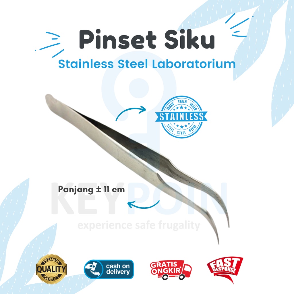 Jual PINSET SIKU STAINLESS STEEL LABORATORIUM | Shopee Indonesia