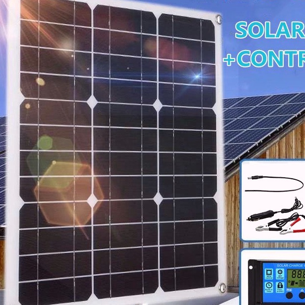 Jual Panel Surya 60W/100W Panel Tenaga Surya Polikristalin Kit Tenaga ...