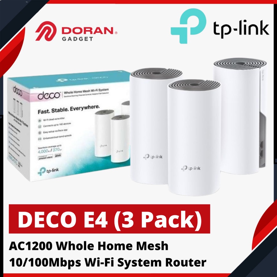 Jual TP Link DECO E4(3-PACK) AC1200 Whole Home Mesh Wi-Fi System ...