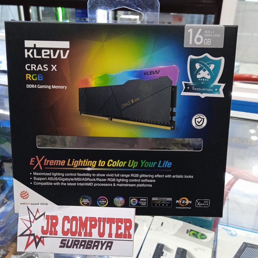Jual MEMORY RAM PC/KOMPUTER KLEVV CRAS X RGB 16GB KIT-8GBx2 DDR4 ...