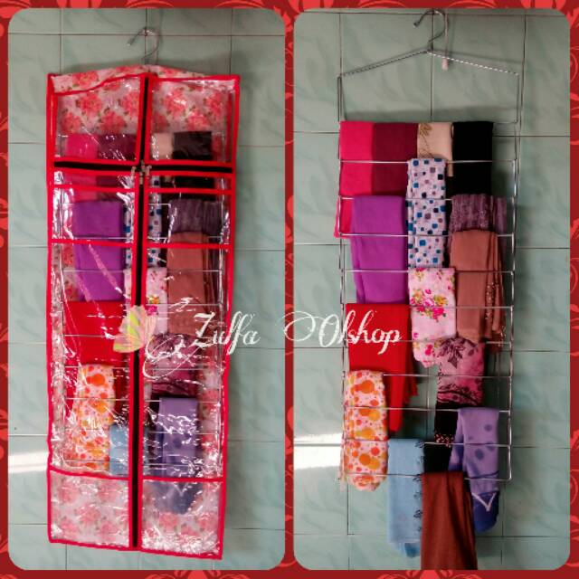 Jual Gantungan Rak Tempat Jilbab Hanger Jumbo 11 Sap Motif ( HJO ...