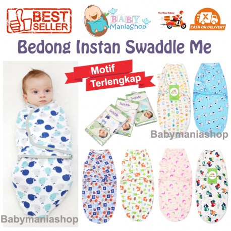 Jual Bedong Bayi Instan Swaddle Me Bedong Perekat Kado Bayi Newborn ...