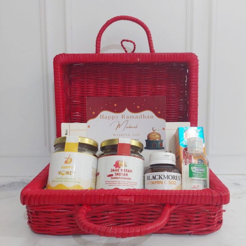 Jual Healthy Hampers - Rattan Box - / Hampers Lebaran / Idul Fitri ...