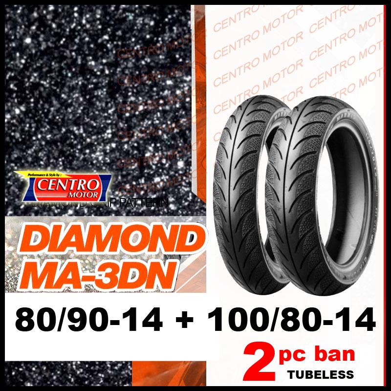 Jual MAXXIS DIAMOND 80/90-14+100/80-14 PAKET 2 BAN TUBELESS VARIO 150 ...