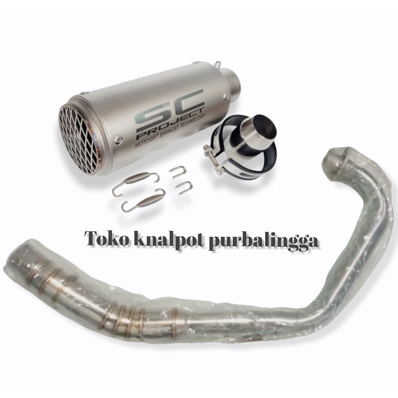 Jual knalpot SC PROJECT CR-T IMPORT TAIWAN Full system VIXION R15 CBR150R CBR 150 CB 150R GSX ...