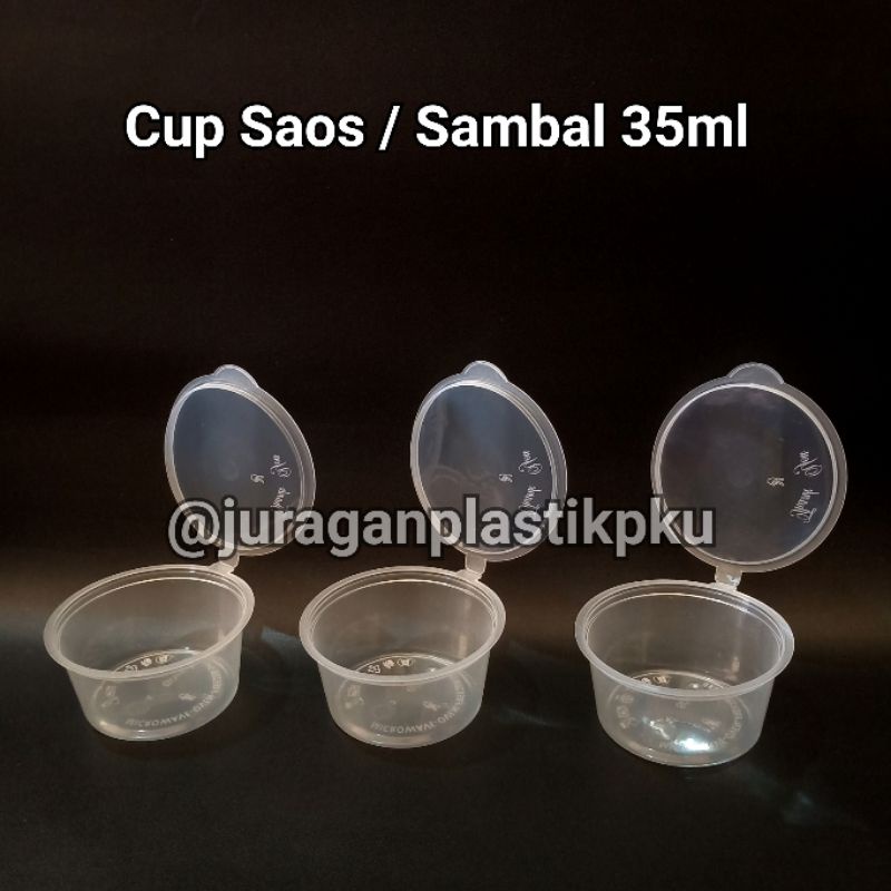 Jual Cup Saos 35ml / Sambal / Keju isi 50pcs/pack Thinwall Saus Kecap ...