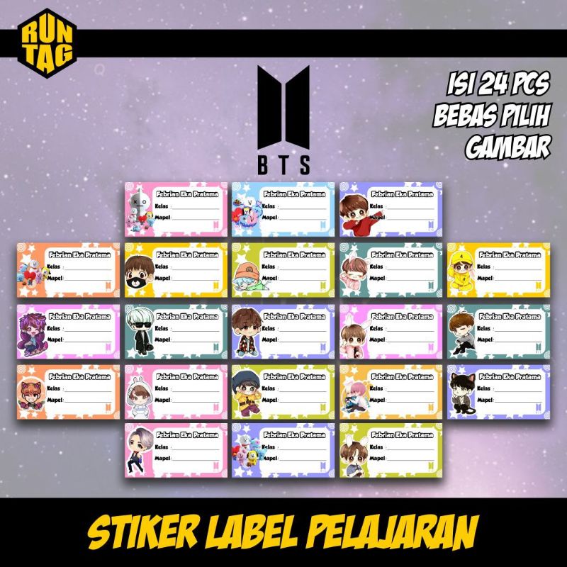 Jual STIKER LABEL MAPEL BTS | Shopee Indonesia