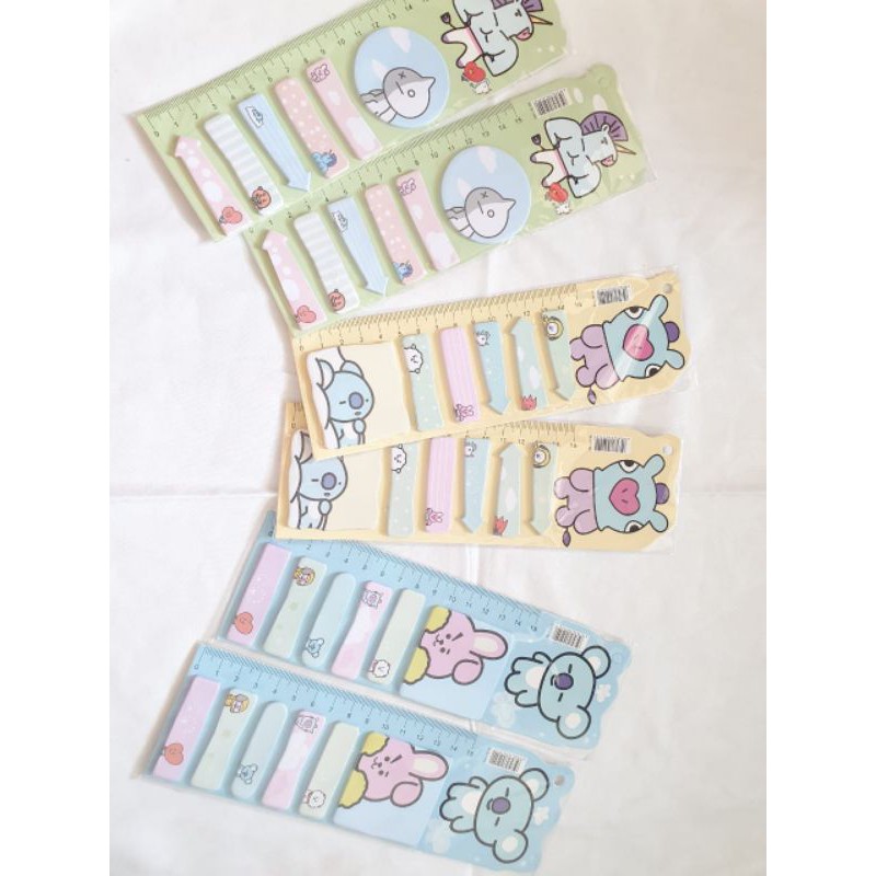 Jual Sticky Notes Penggaris BTS BT21 Note Lucu Kpop | Shopee Indonesia