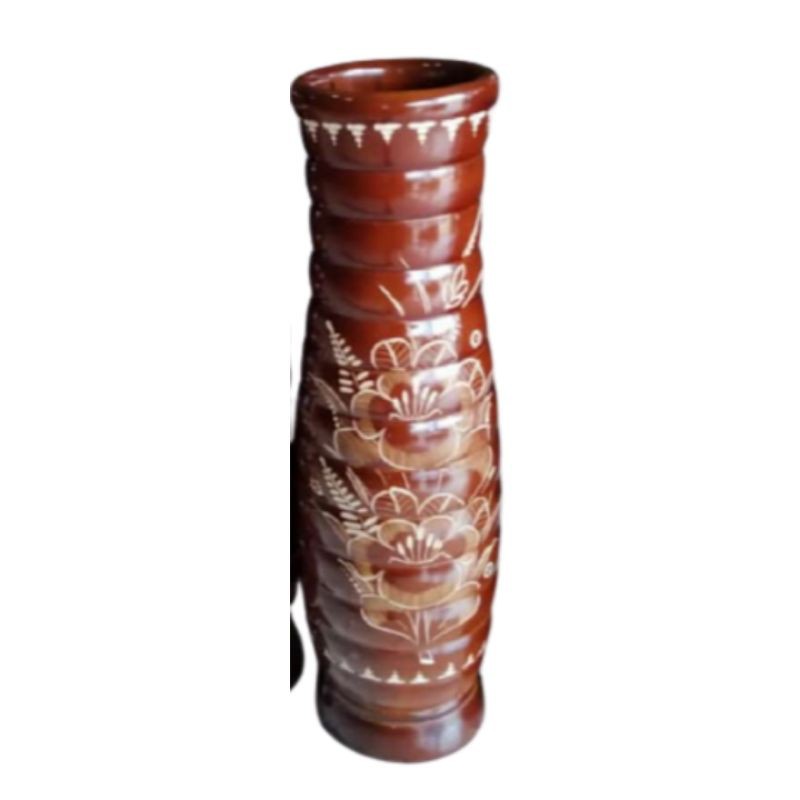 Jual VAS BUNGA KAYU JATI SPIRAL UKIR BUNGA UKURAN BESAR 60 CM ...