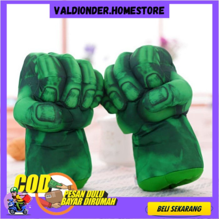 Jual [valdionder.homestore] kostum tangan plush hulk avengers marvel ...