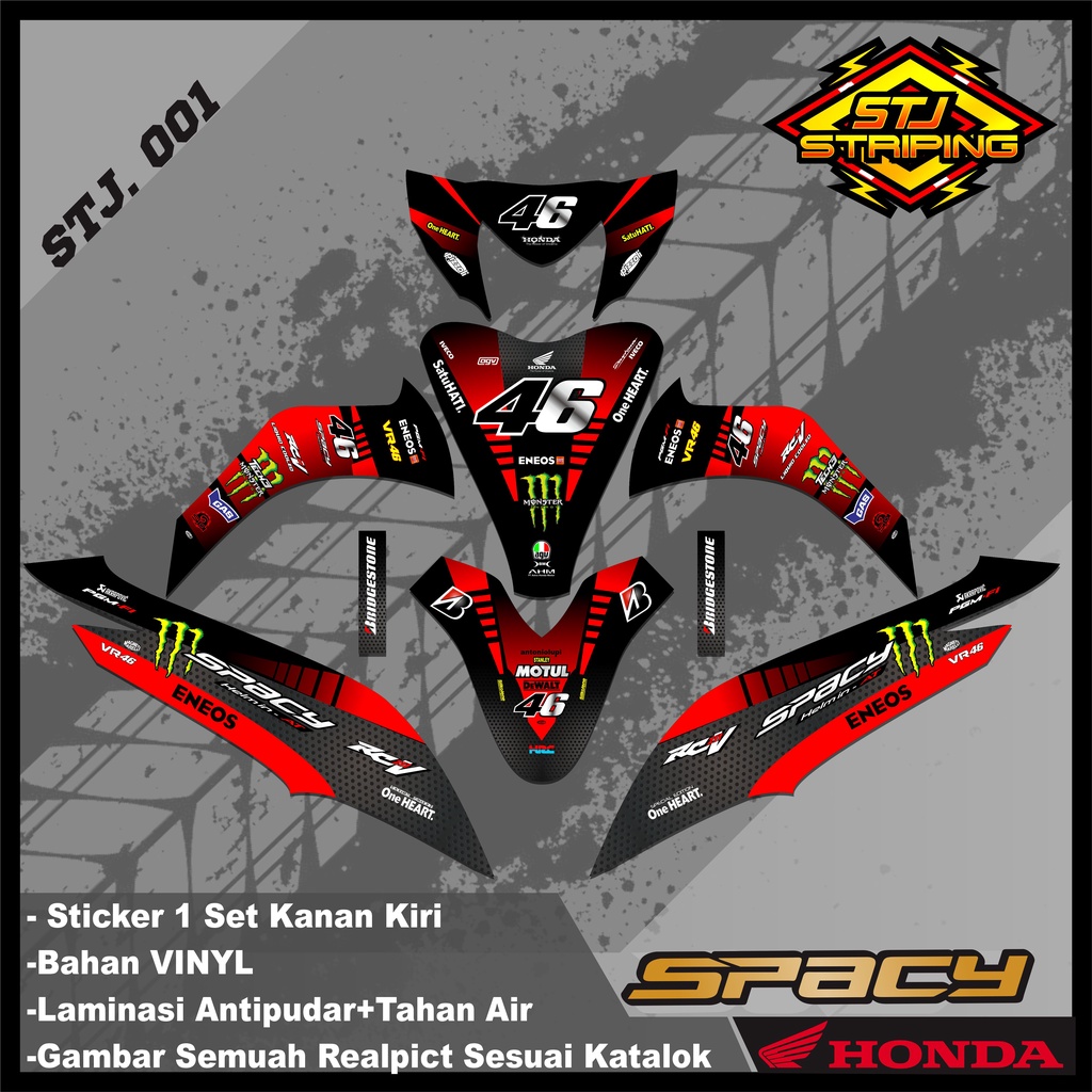 Jual Stiker DECAL Motor SPACY Sticker DECAL Variasi Motor SPACY Desain ...