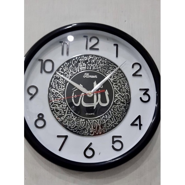 Jual JAM DINDING KALIGRAFI MEWAH ANGKA TIMBUL ALLAH MUHAMMAD DEKORASI ...