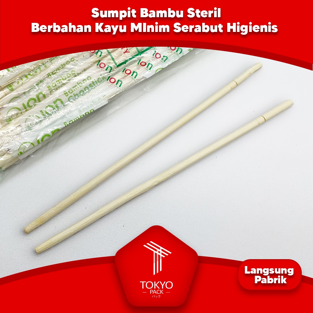 Jual Sumpit Bambu Bungkus Plastik Steril Isi 20 Pcs - Sumpit Bakmi Kayu ...