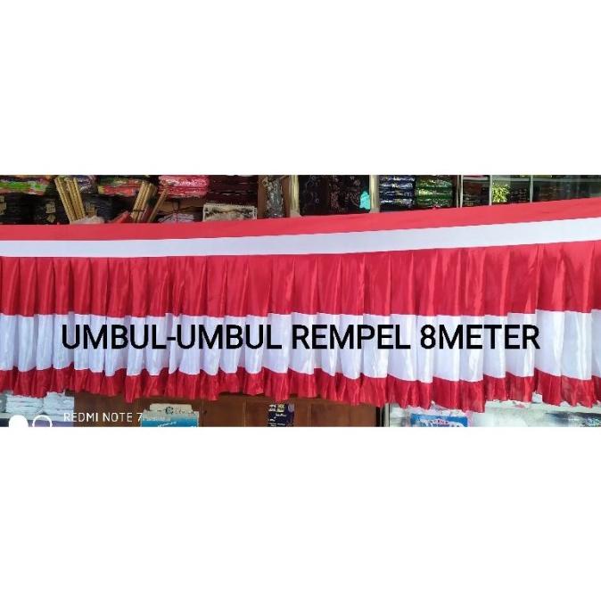 Jual PS529 UMBUL-UMBUL Kipas Rempel Rumbai 8meter Bendera Gapura Kantor ...