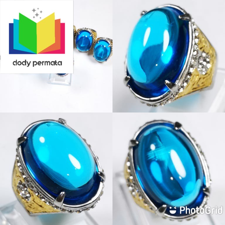 Jual Batu Permata Blue Topaz Kristal Bngkok Top Colour Big Size ...