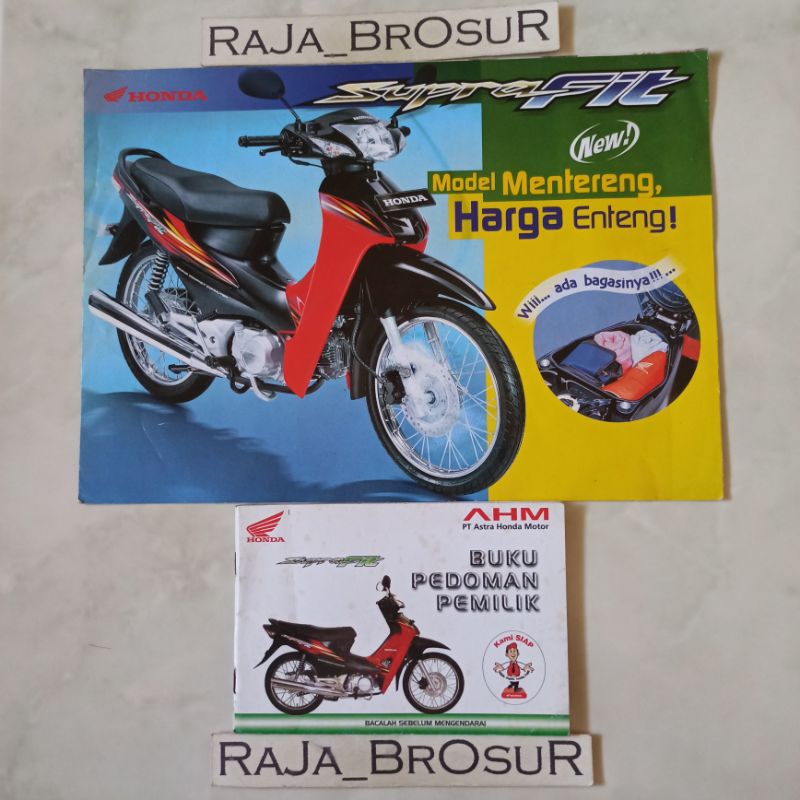 Jual Buku pedoman pemilik + Poster brosur katalog leaflet Honda Supra Fit New KTL 2005 1 Set ...