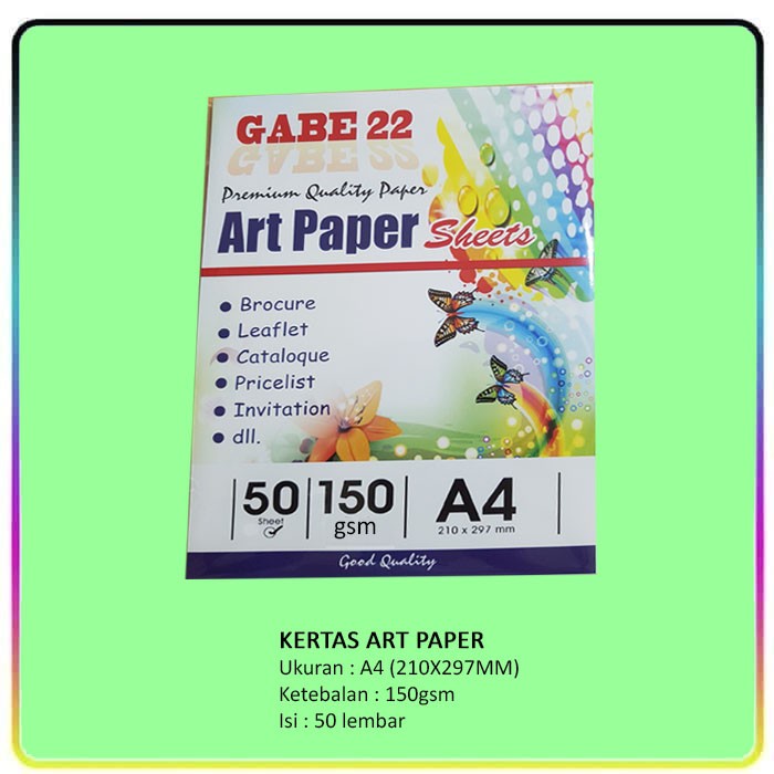 Jual Kertas Art Paper A4 50 Lembar 150gsm - A4 | Shopee Indonesia