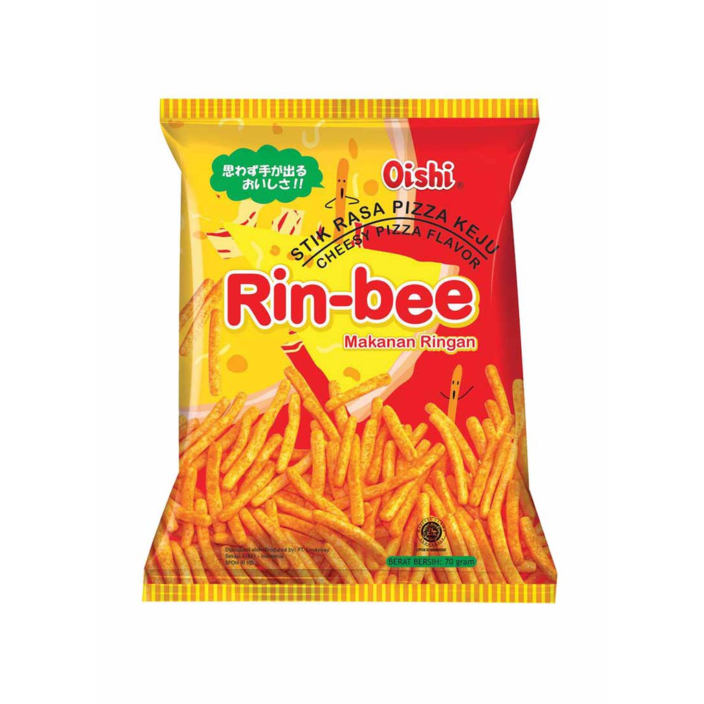 Jual Oishi Rinbee, Rin bee, Rin-Bee Cheese Pizza 60gr | Shopee Indonesia