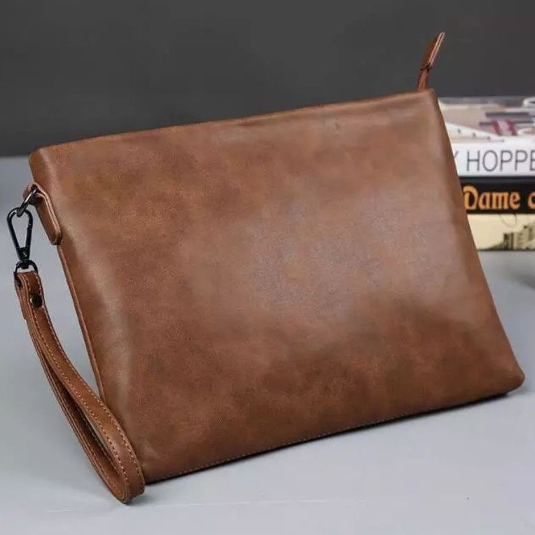 Jual ( 100% GENUINE LEATHER) Clutch Bag Kulit Asli Unisex - Pouch Bag ...