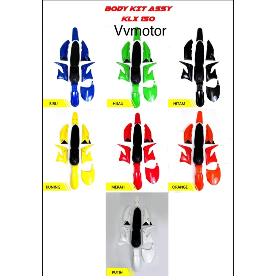 Jual Body klx 150 body kit klx body set klx plus tangki plus jok dan ...
