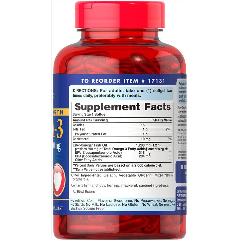 Jual TERMURAH - Double Strength Omega 3 Fish Oil (90 Softgel) - Puritan's Pride USA | Shopee ...