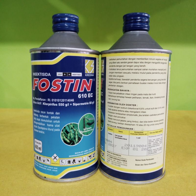 Jual FOSTIN 610 EC Insektisida Pembasmi hama tanaman 400ml | Shopee ...