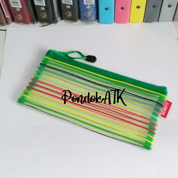 Jual Kotak Pensil Jaring-jaring Warna Map Zipper Jaring A6 | Shopee ...
