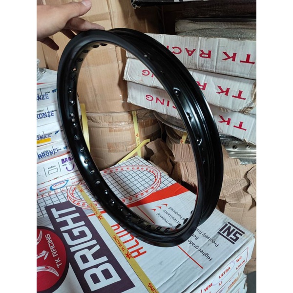 Jual Velg Pelek tk Racing Japan model U ring 17 lebar 160 hole 36 hitam ...