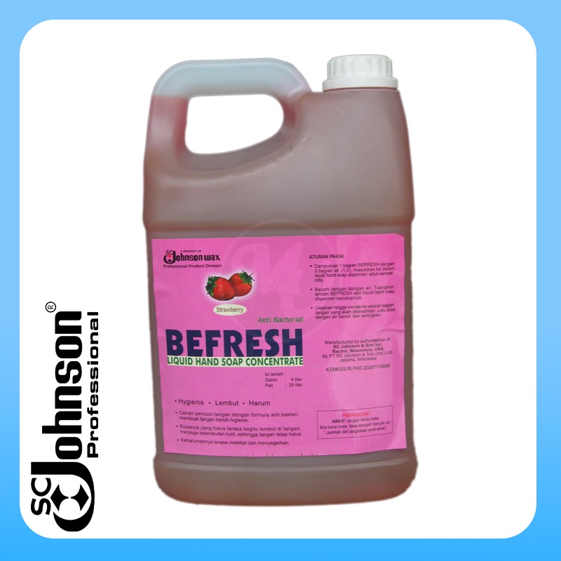 Jual Befresh Strawberry Johnson - Liquid Hand Soap Concentrate 4 Liter ...