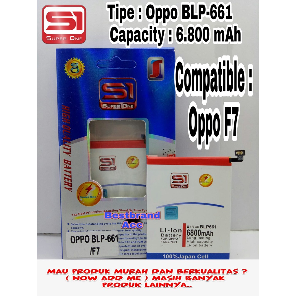 Jual Baterai Battre Bateray OPPO BLP661 Oppo F7 A3 BLP 661 Original ...