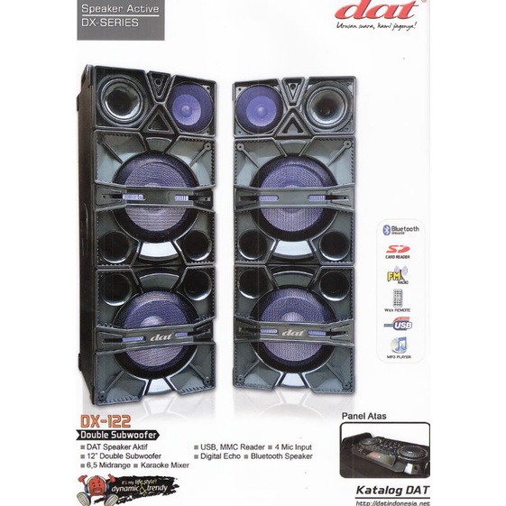Jual SPEAKER AKTIF DAT DX122+2MIC DAT DX 122,(BELUM TERMASUK ONGKIR ...