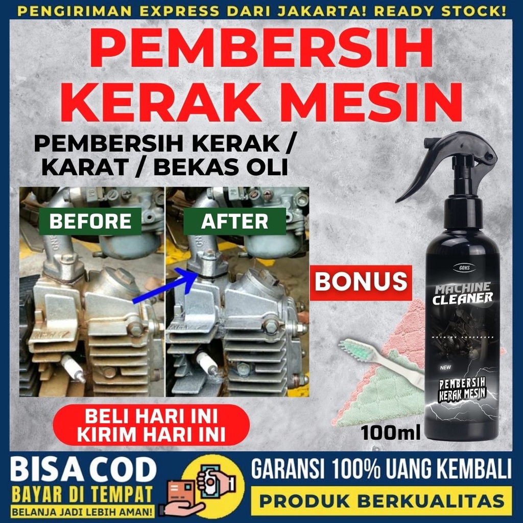 Jual CAIRAN PEMBERSIH KARAT PENGHILANG KERAK MESIN MOTOR MOBIL 100ML NODA MEMBANDEL BEKAS OLI ...