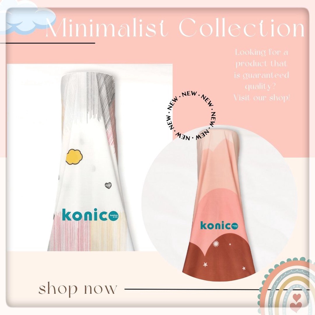 Jual KONICO Bahan Kain Sprei Bahan KATUN HALUS Motif MINIMALIS COLOR BEATS Meteran ( kain ...