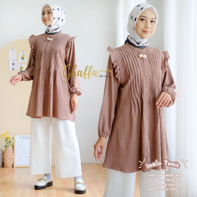 Jual Inalo Tunik Premium Airflow Import Ghaffa The Label | Shopee Indonesia