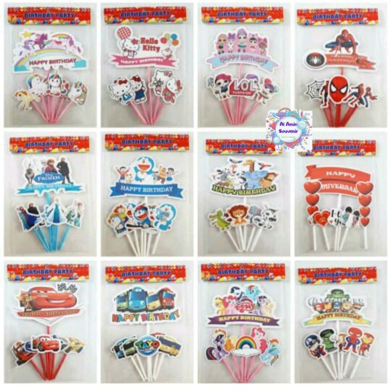 Jual Topper Cake Cupcake Animasi | Shopee Indonesia