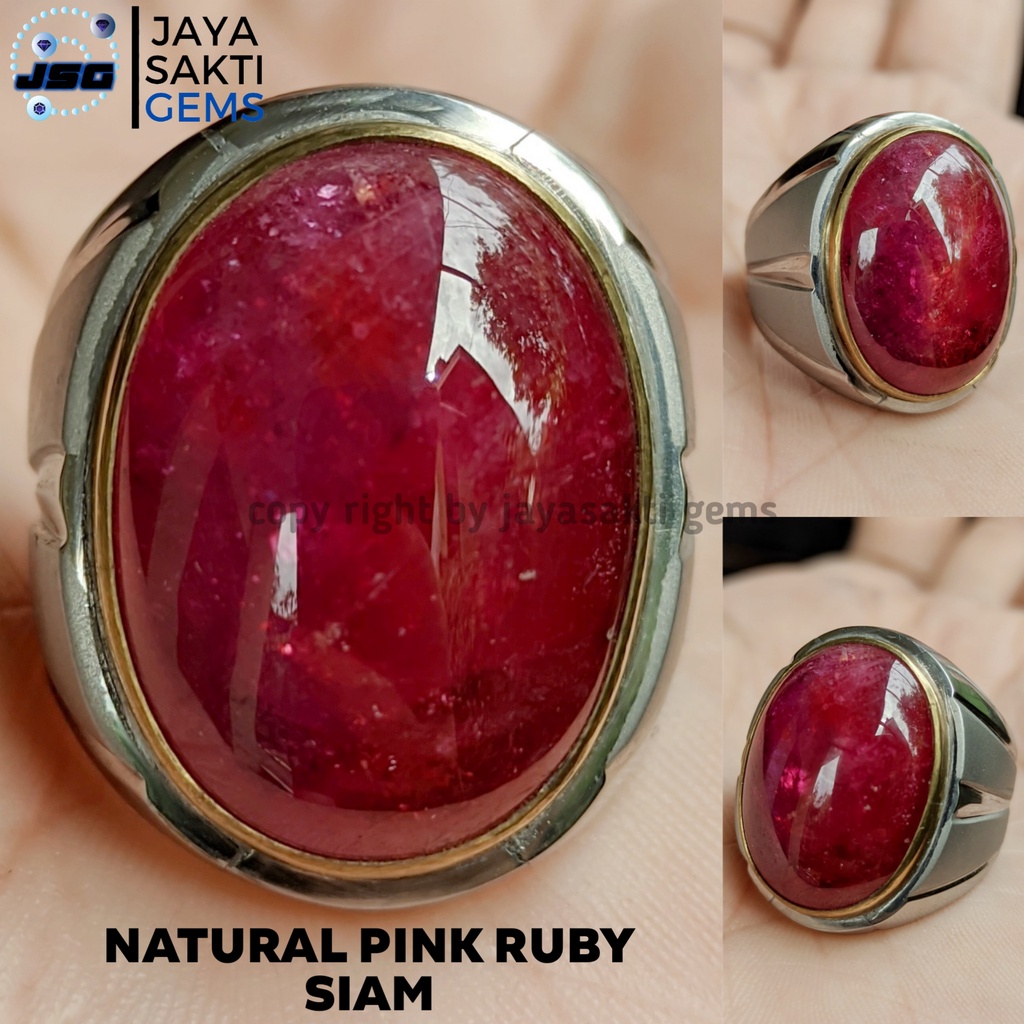 Jual Natural Batu Akik Permata Red Ruby Siam Corundum Free Memo Lab PRC01 | Shopee Indonesia